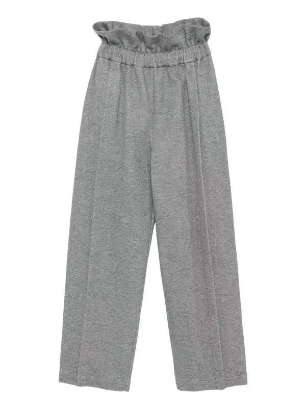 Carven Paperbag-waist Wide-leg Trousers - Grey
