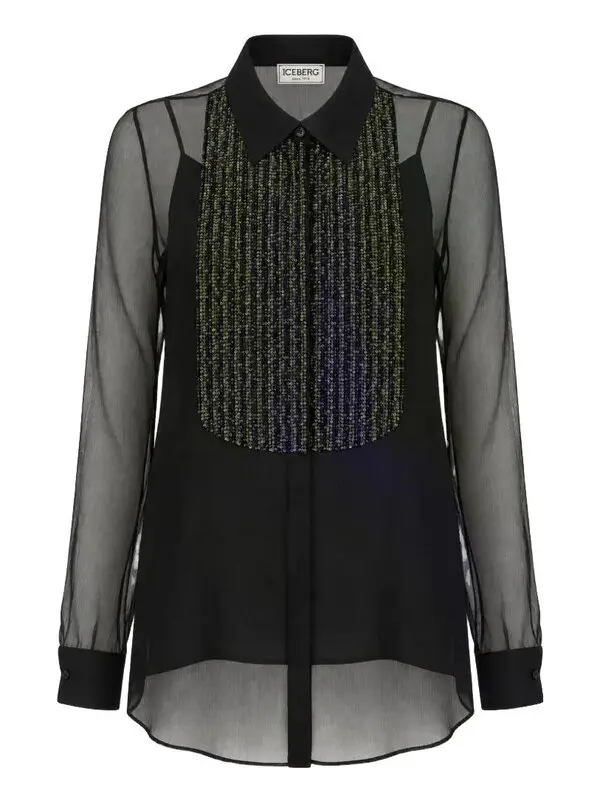 Iceberg Sequin-embellished Shirt - Black