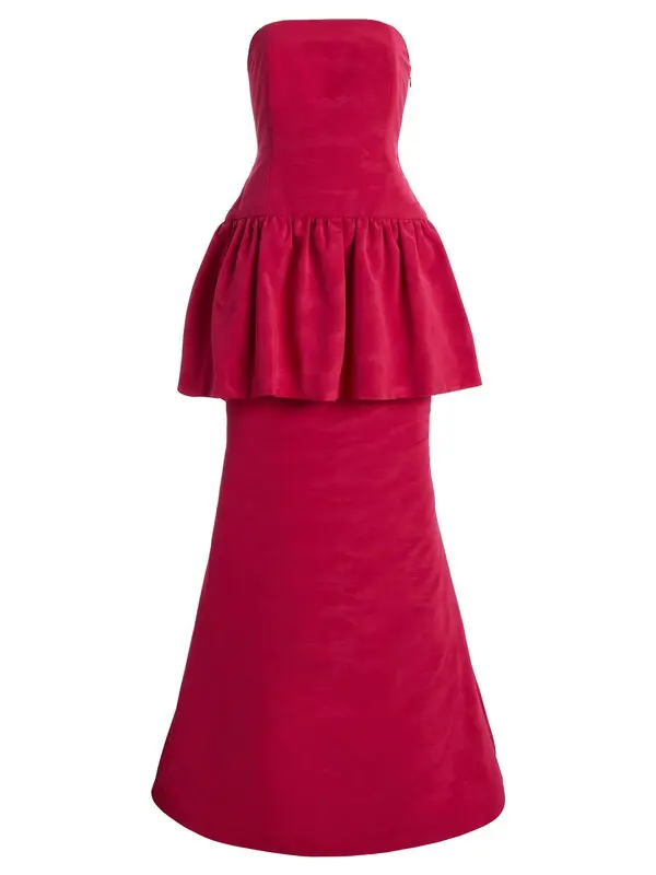 Bernadette Balthasar Moire Maxi Dress - Red