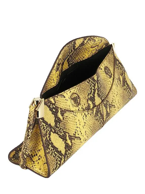 Balmain Small-calfskin Embossed Python Bag - Jaune