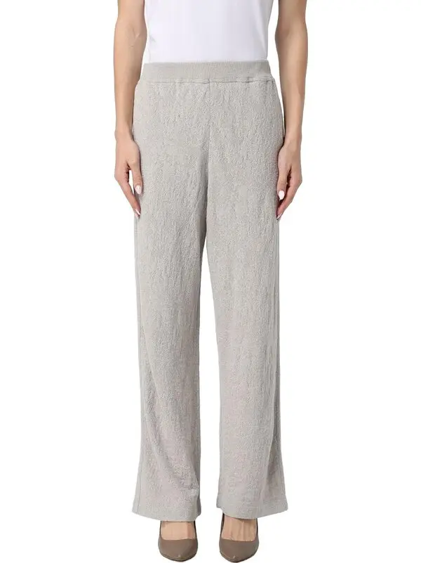 Brunello Cucinelli Straight-leg Wool And Cashmere Knit Trousers With Elastic Waist - Grey
