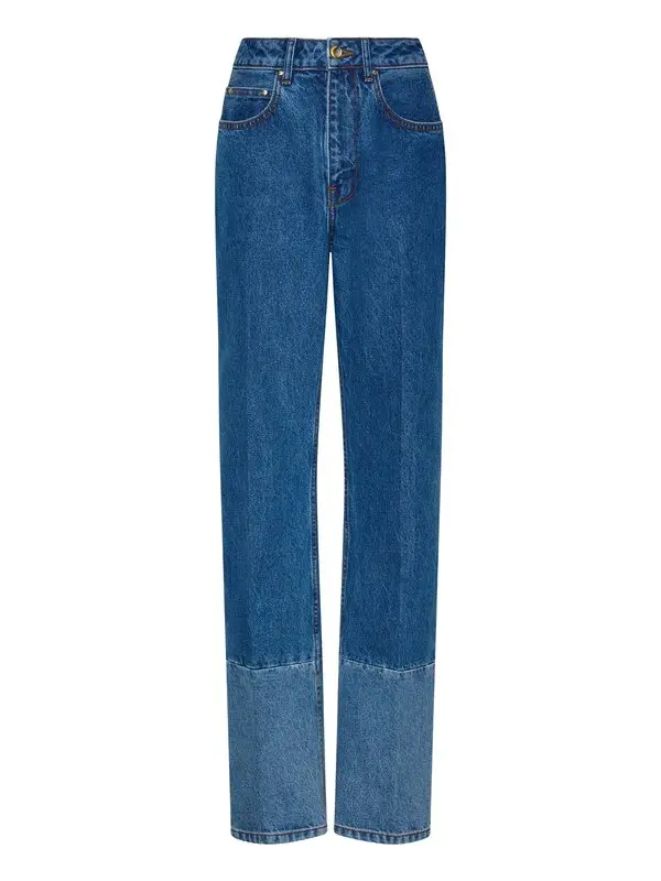 Ossou Noon High-rise Straight Leg Jeans - Blue