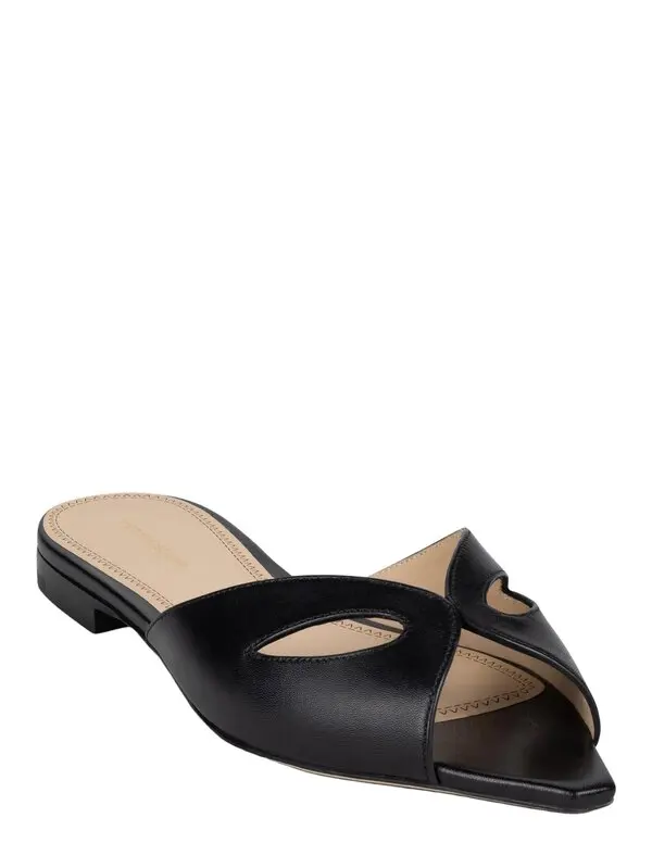 Victoria Beckham Harlow Mask Flat Sandal Nappa Leather - Black