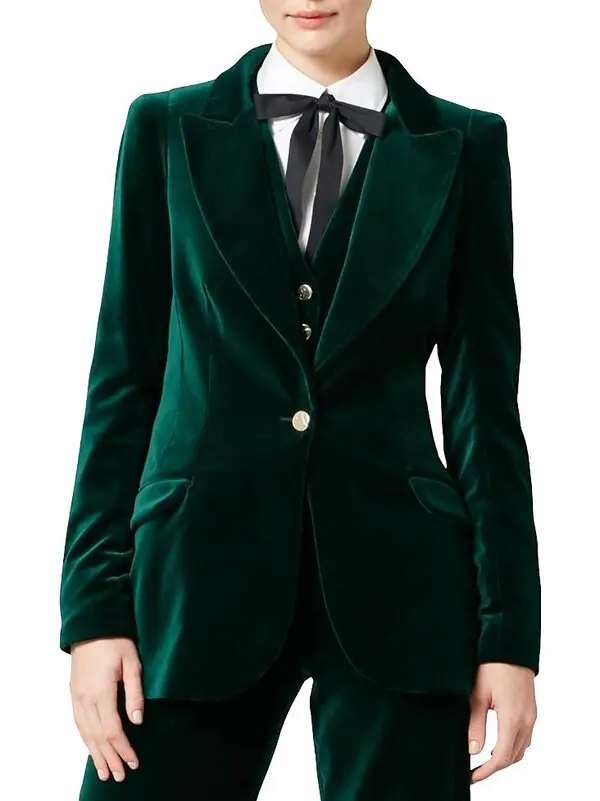 TEMPERLEY LONDON Clove Velvet Jacket - Emerald