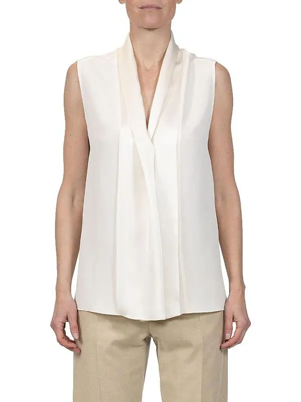 CALLAS MILANO Shelby Scarf Front Shirt - Parchment