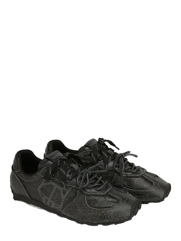 NAKED WOLFE Lightning Leather Sneaker - Grey