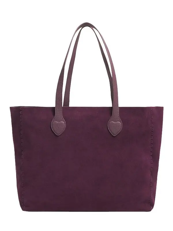 Stoney Clover Lane Henrietta Suede Tote - Fig