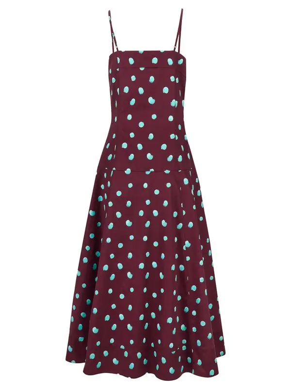 Rosie Assoulin Drop Me A Note Cotton Dress - Multi