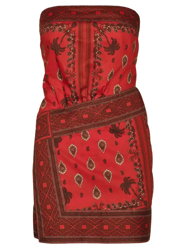 Johanna Ortiz Mares De Sal Cotton Mini Dress - Print