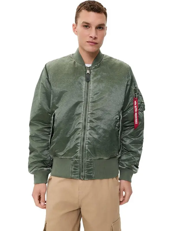 Alpha Industries Ma-1 Battlewash Heritage Fit Bomber Jacket - Deep Forest