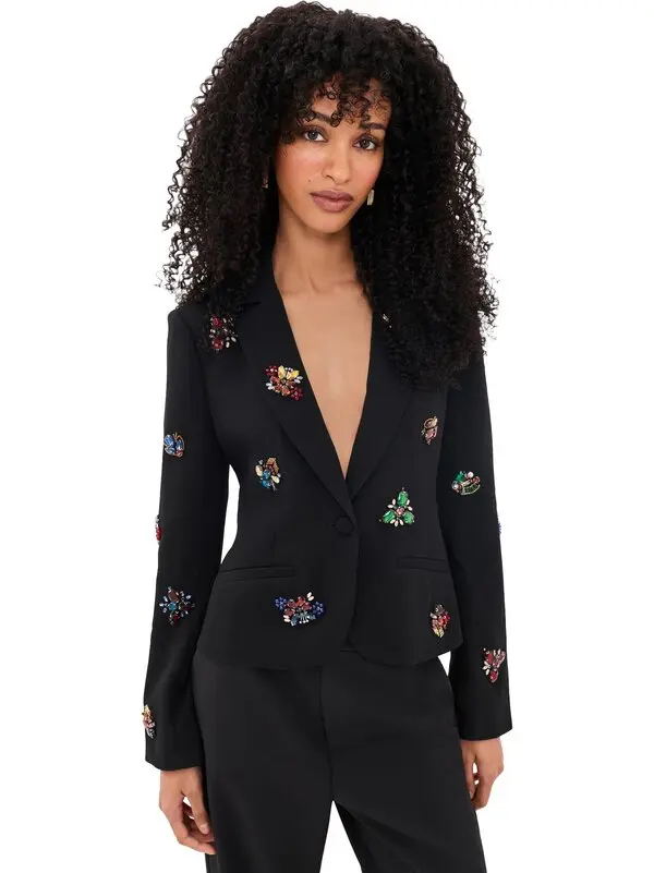 Cinq À Sept Crown Jewel Le Petit Karlie Blazer - Black/multi