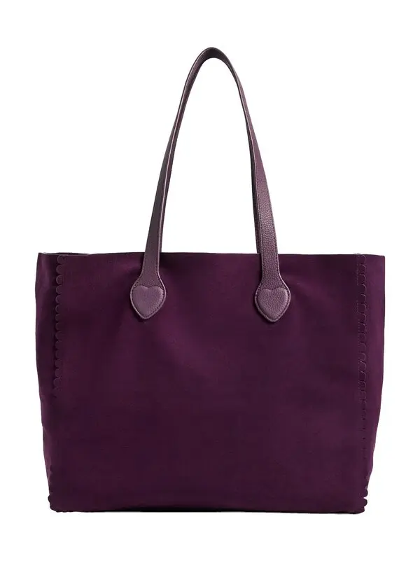 Stoney Clover Lane Heniretta Suede Tote - Fig