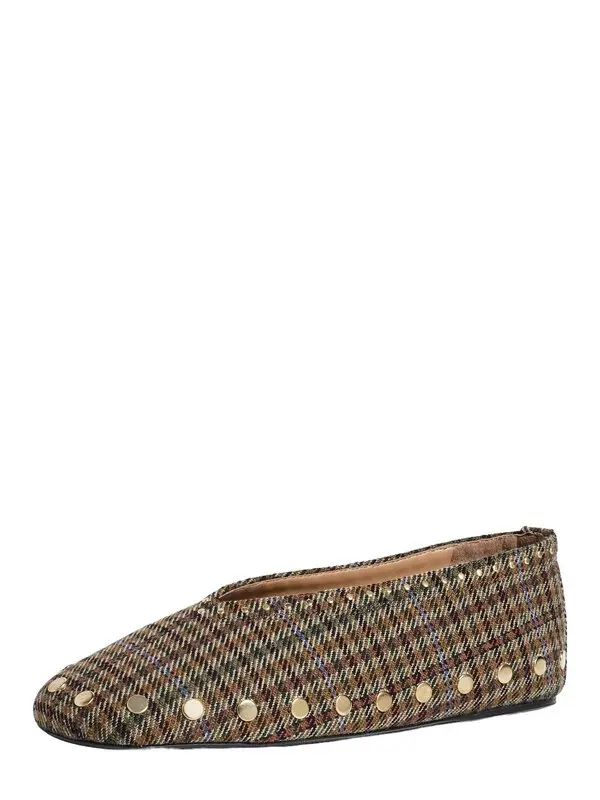 GANNI Jenny Heavy Twill Ballerina Flats - Multicolour