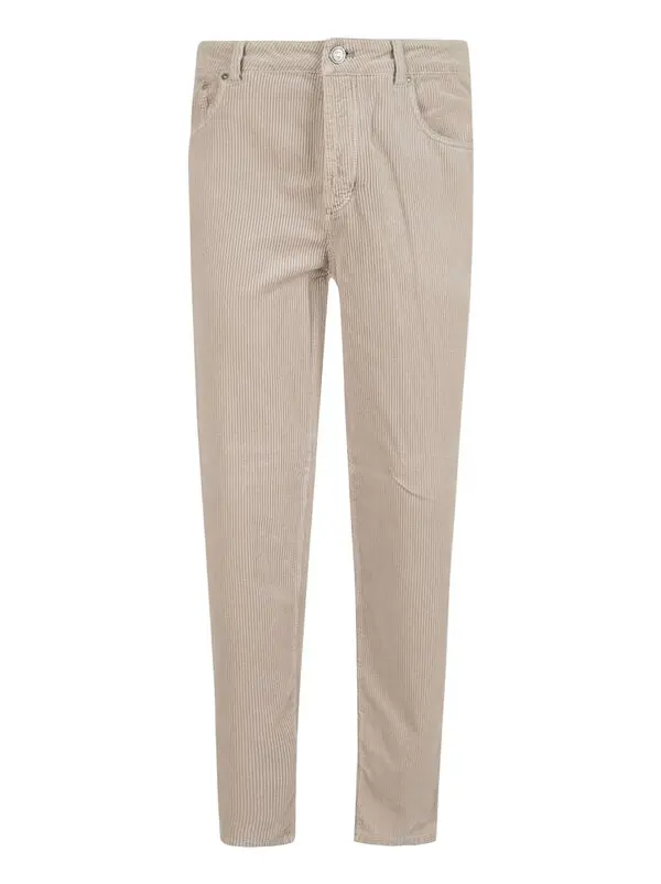 Brunello Cucinelli Casual Trousers With Belt Loops - Nude