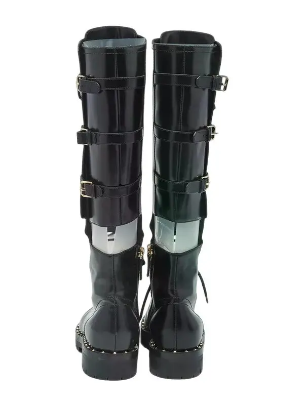 Valentino Garavani Soul Rockstud Lace-up Boots - Black