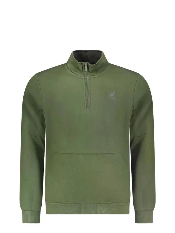 U.S. Grand Quarter-zip Logo-embroidered Sweatshirt - Green
