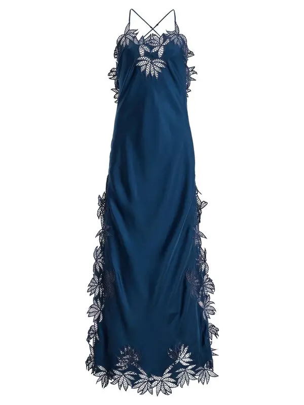 DIOTIMA Botanique Silk Twill Gown - Blue