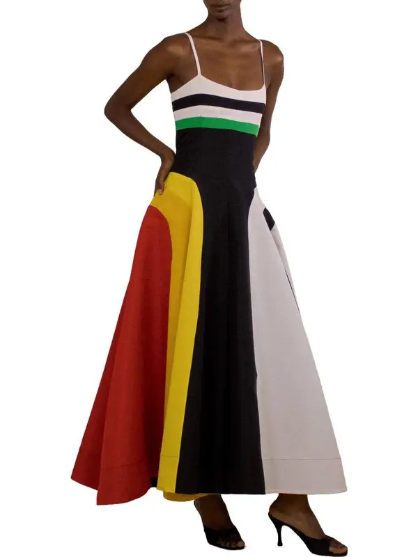 Christopher John Rogers Board Short Colorblock Gown - Multi