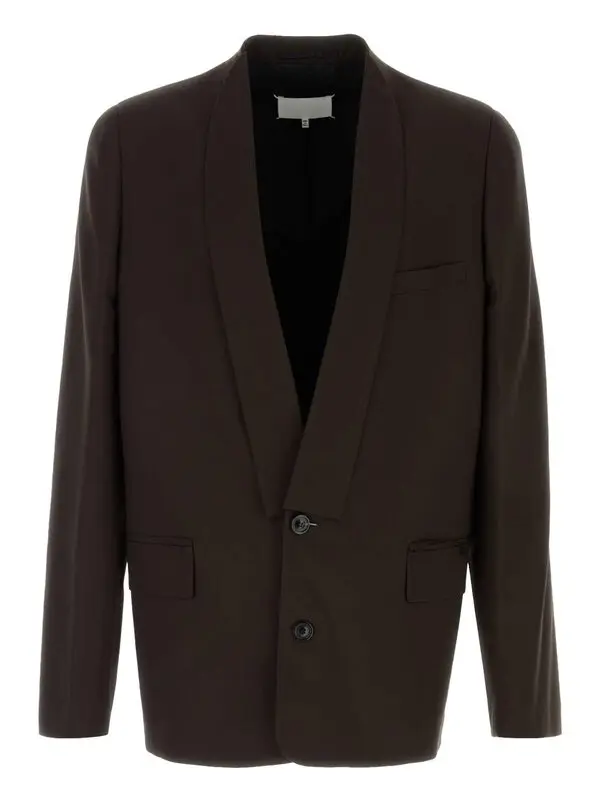 MAISON MARGIELA Wool Blazer - Brown