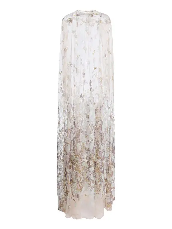 Zuhair Murad Embroidered Sheer Caftan - Multi