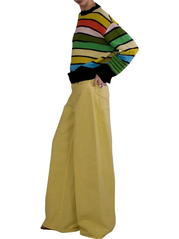 Christopher John Rogers Striped Relaxed Bouclé Sweater - Multi