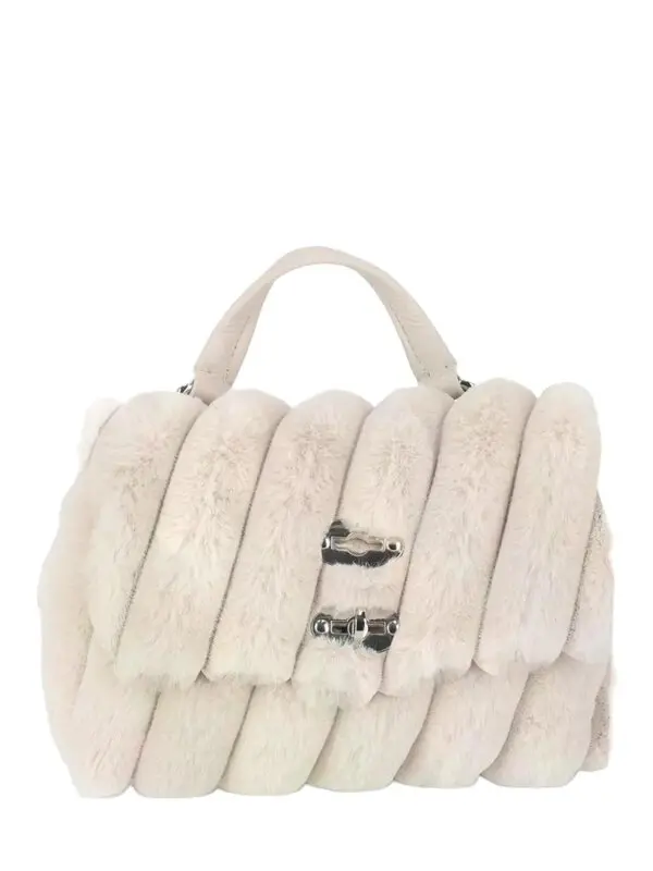 ZANELLATO Postina Fiocco Faux-fur Shoulder Bag - White