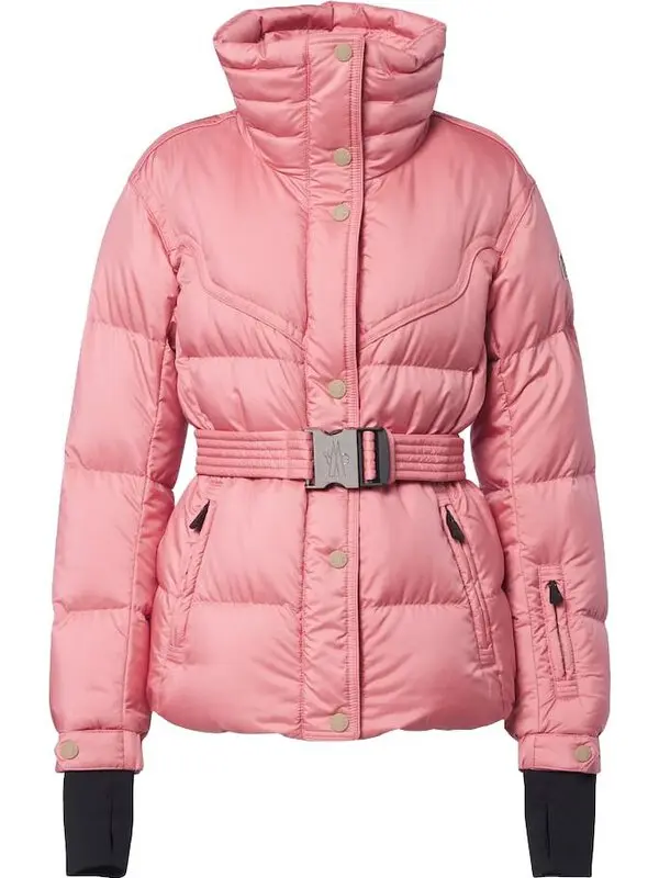 Moncler Karshi Belted Down Ski Jacket - Pink
