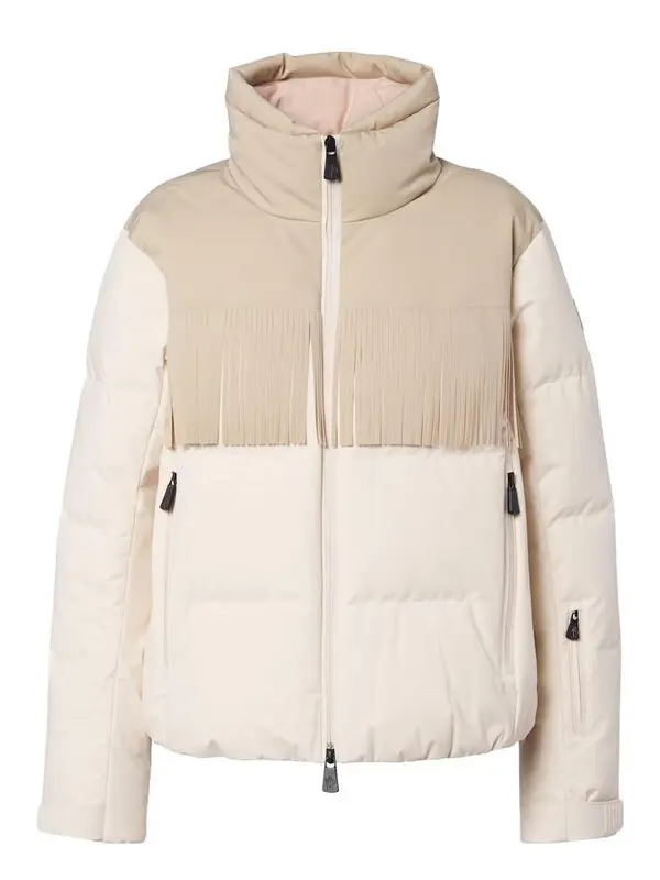 Moncler Bessin Fringed Ski Jacket - Beige