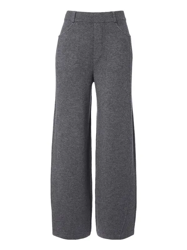 LISA YANG Veda Cashmere Barrel-leg Pants - Grey