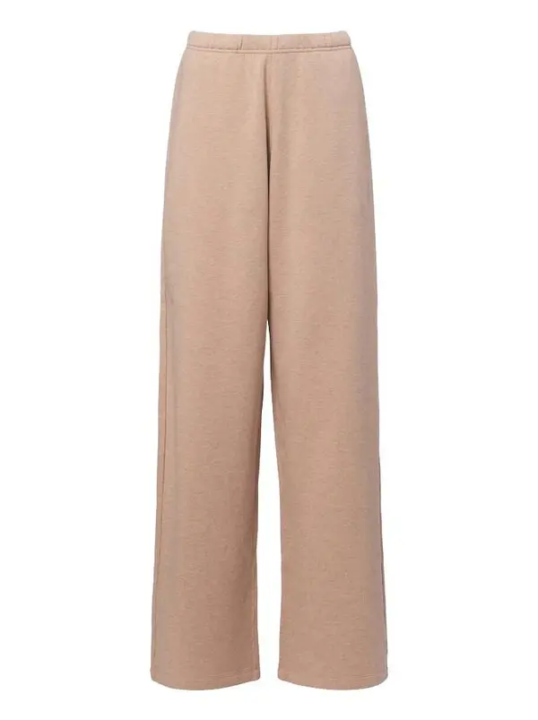 Stella McCartney Cotton Jersey Wide-leg Pants - Beige