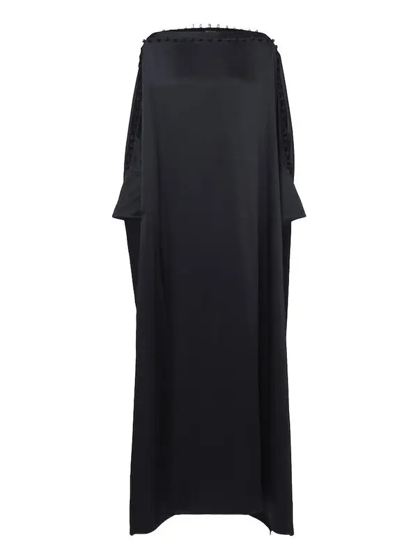 TALLER MARMO Mila Off-shoulder Satin Kaftan - Blue