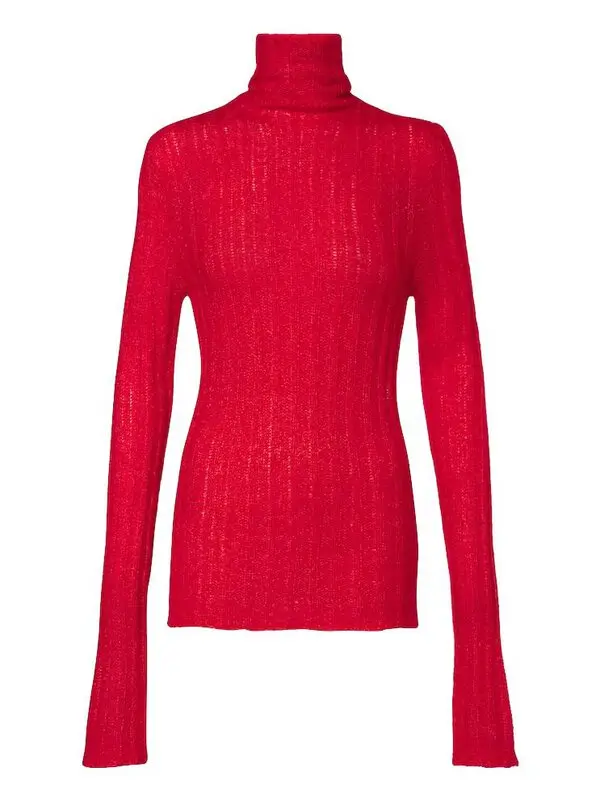 LISA YANG Emiliana Cashmere And Silk Turtleneck Sweater - Red