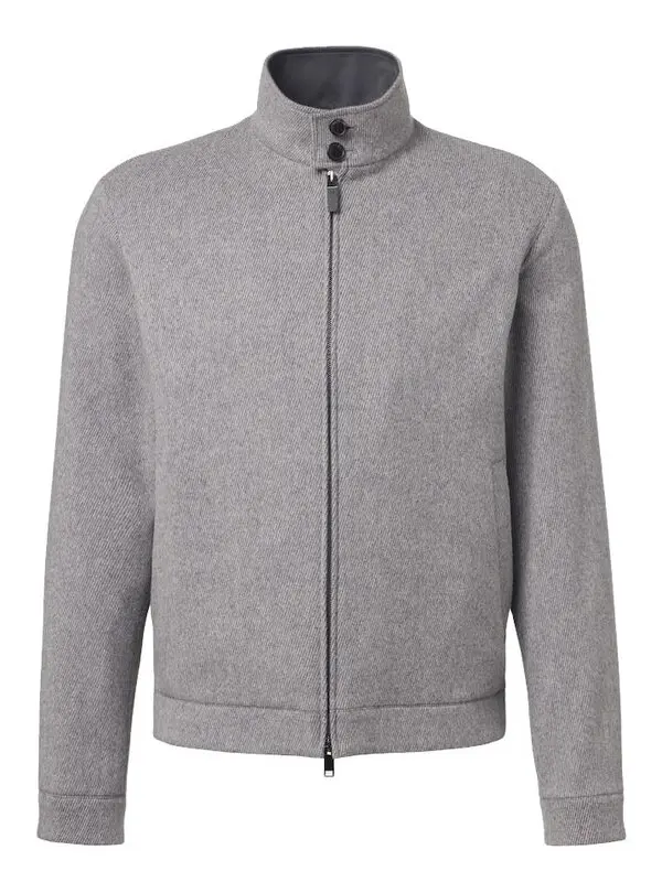 Zegna Wool And Cashmere Jacket - Grey