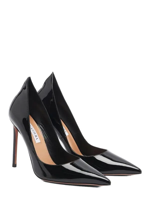 AQUAZZURA Linea Patent Leather Pumps - Black
