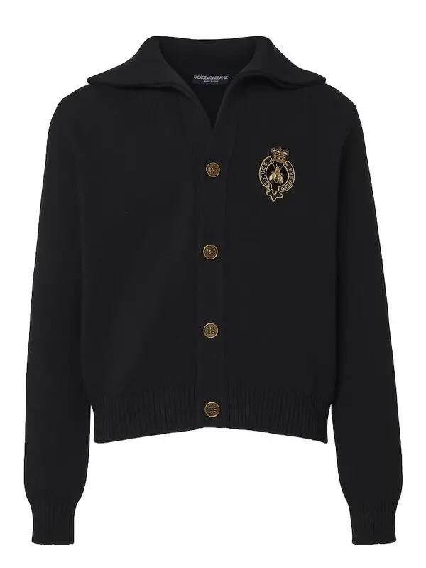 Dolce & Gabbana Virgin Wool Cardigan - Black