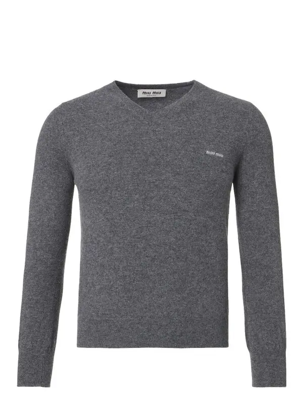 Miu Miu Virgin Wool Sweater - Grey