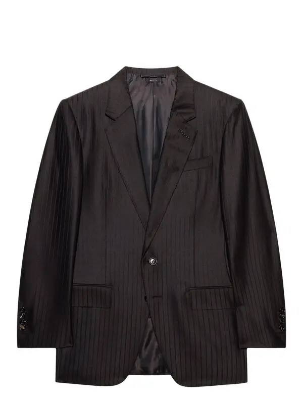 TOM FORD Virgin-wool Pinstripe Colbert Blazer - Brown