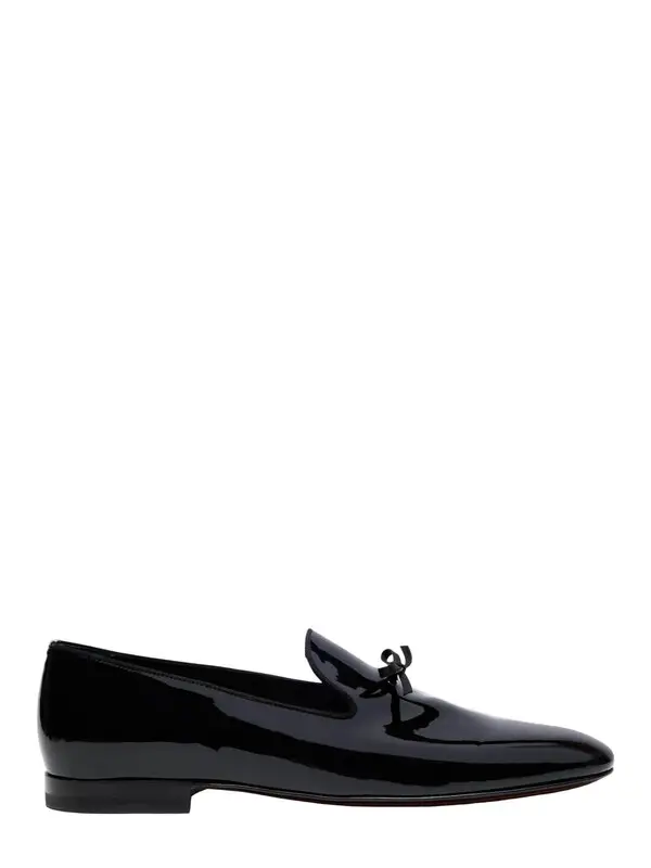 TOM FORD Patent Calf Leather Scott Loafers - Black