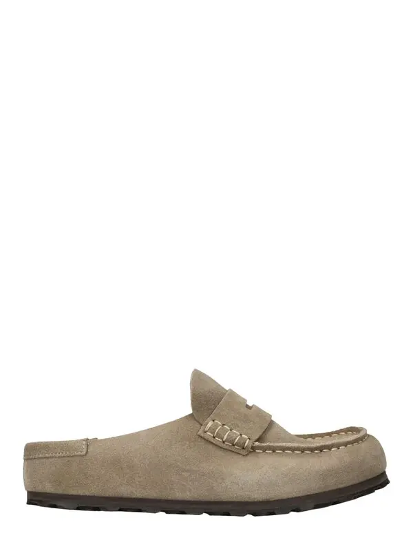 BIRKENSTOCK Suede Boston Clogs - Brown