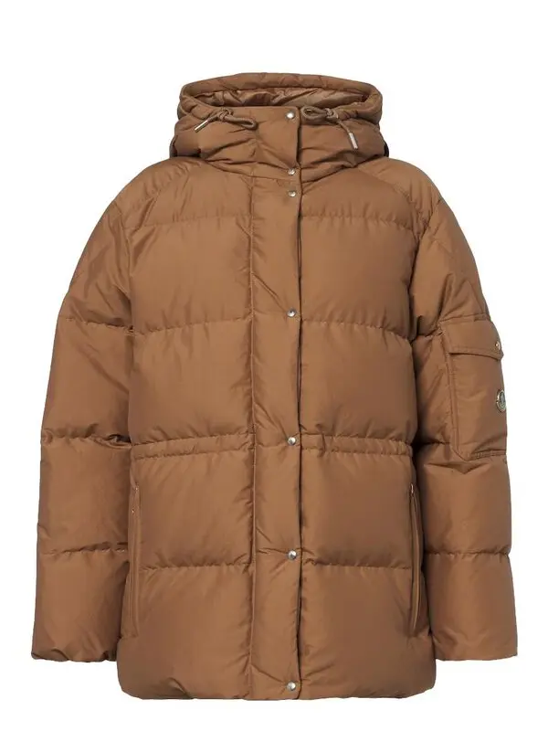Moncler Himalaya Hooded Cotton-blend Down Jacket - Brown