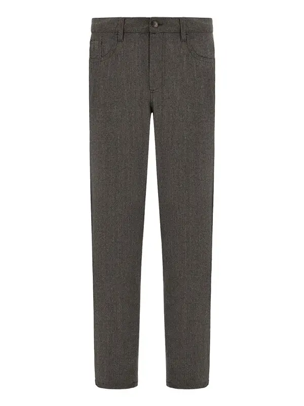 Canali Levante Hazelnut Melange Impeccabile Wool Regular-fit Pants - Brown