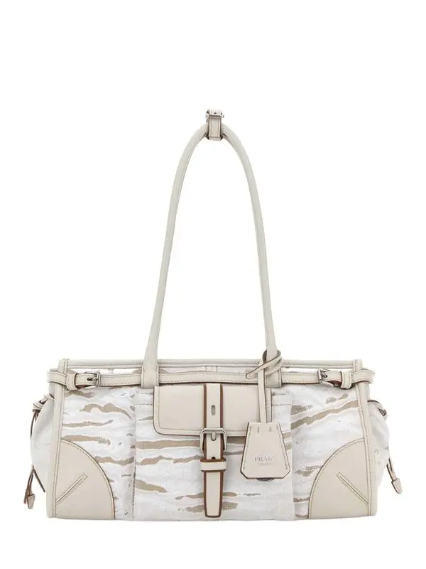 Prada Canvas Medium Shoulder Handbag - Printed