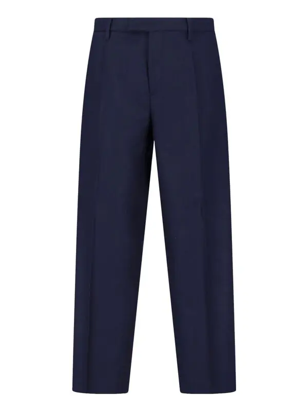 BRIGLIA 1949 Tailored Wool Trousers - Blue