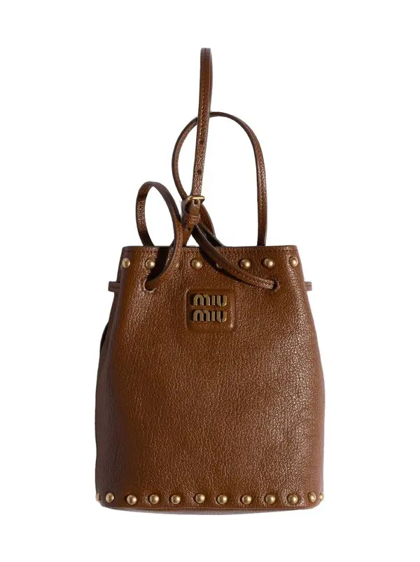Miu Miu Leather Pouch - Brandy