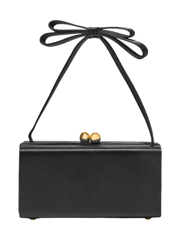 Carolina Herrera Mimi Bow Satin Tote Bag - Black