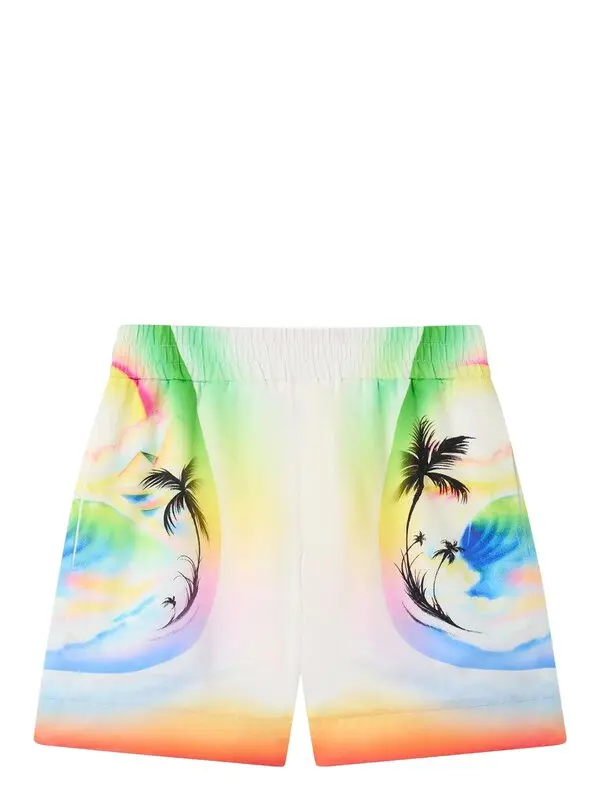Casablanca Printed Cotton Shorts 'casa Airspray - Multicolor