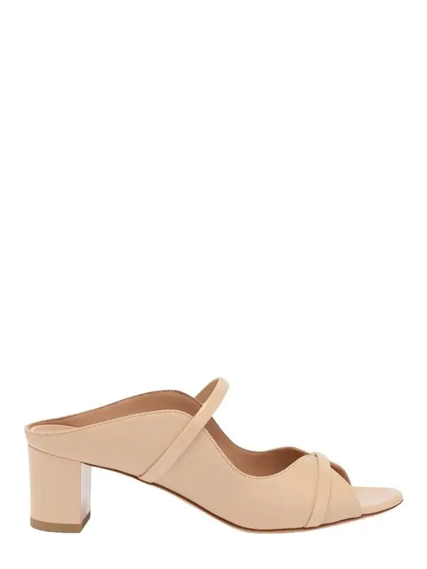 MALONE SOULIERS 45mm Norah Leather Mule Sandals - Buff