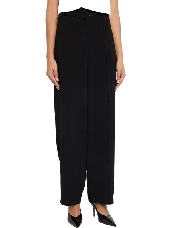 Cinq À Sept Maelor Double Belted Wide-leg Pants - Black