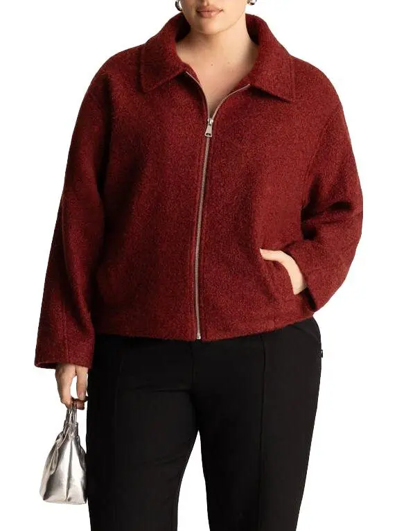 ESTELLE Benni Zip Jacket - Ruby