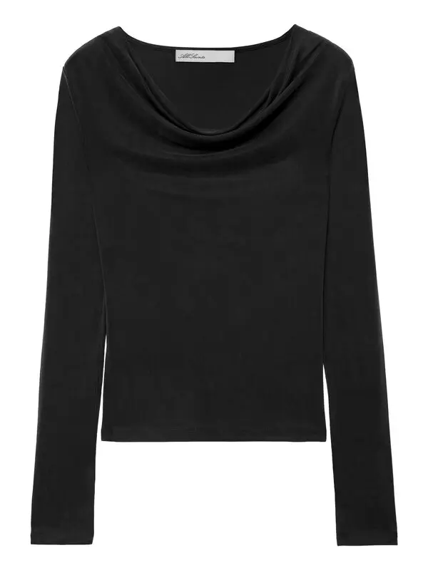 ALLSAINTS Lilla Cowl-neck Slim-fit Dress - Black